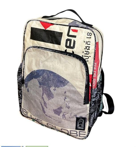 Square Upcycled Backpack, Eco-Friendly, Sustainable | Give Back Goods